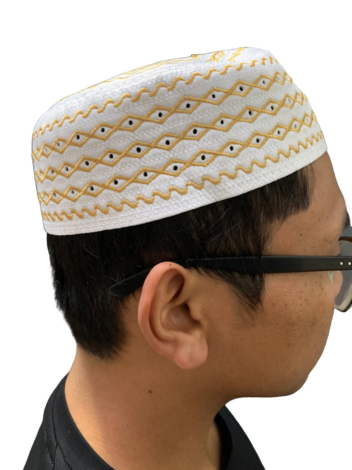 Muslim Prayer Hat Golden Diamond Embroidery Mens Boys Head - Etsy