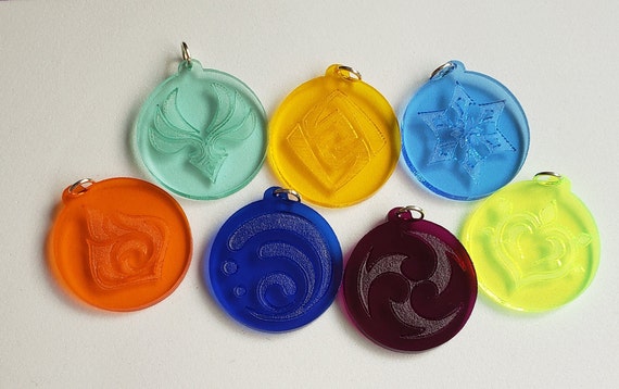 Genshin Impact Element Pendants - Etsy