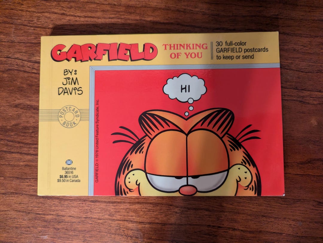 Garfield Postcards Booklet - Etsy