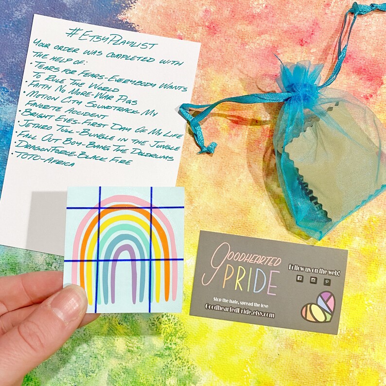 Vinyl Car Decal - Pastel Gay Pride Rainbow Bumper Sticker - Double ...