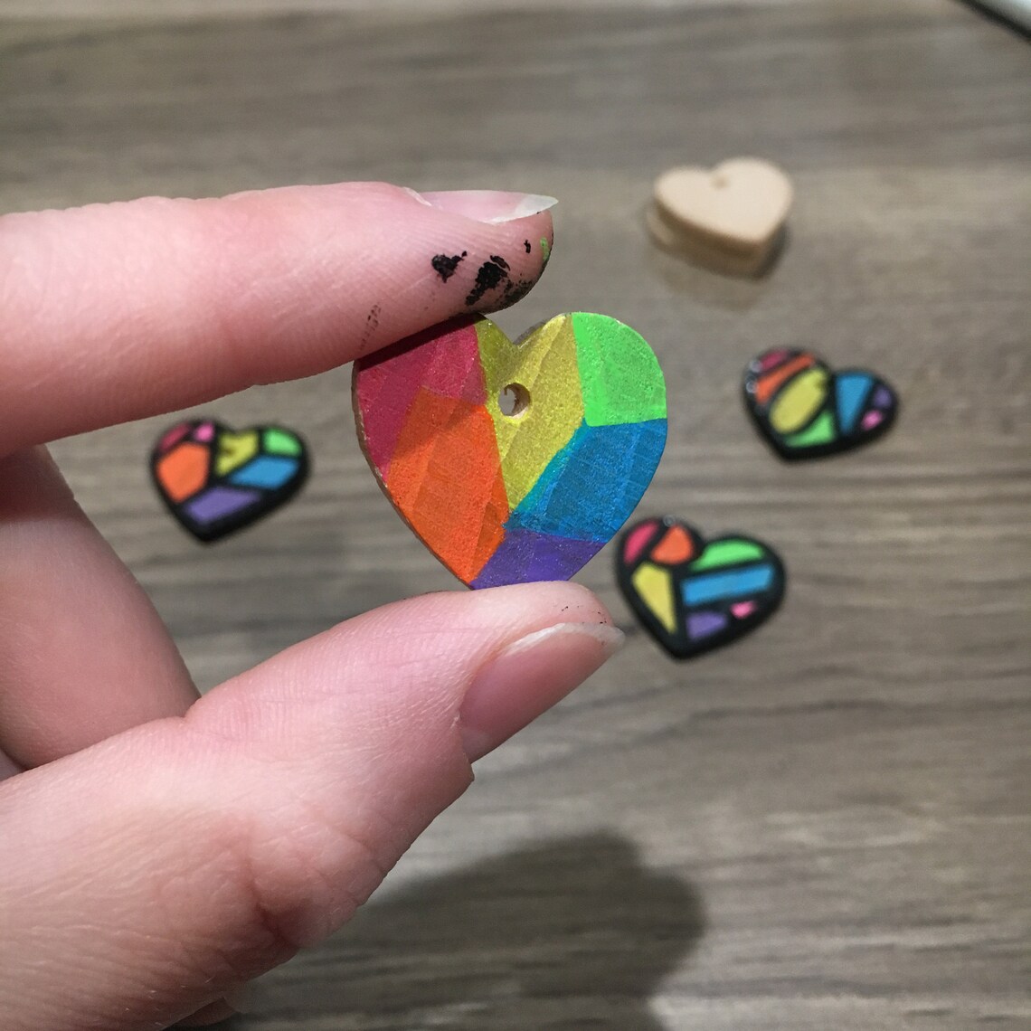 LGBT Ally Hidden Message Rainbow Heart Keychain | Etsy