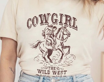 Western Graphic T-shirt Vintage Inspired Western Clothing for | Etsy