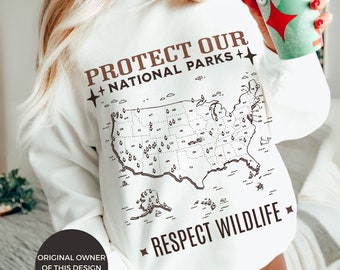 Redwood National Parks Crewneck Park Ranger Mountain Sweatshirt Retro ...