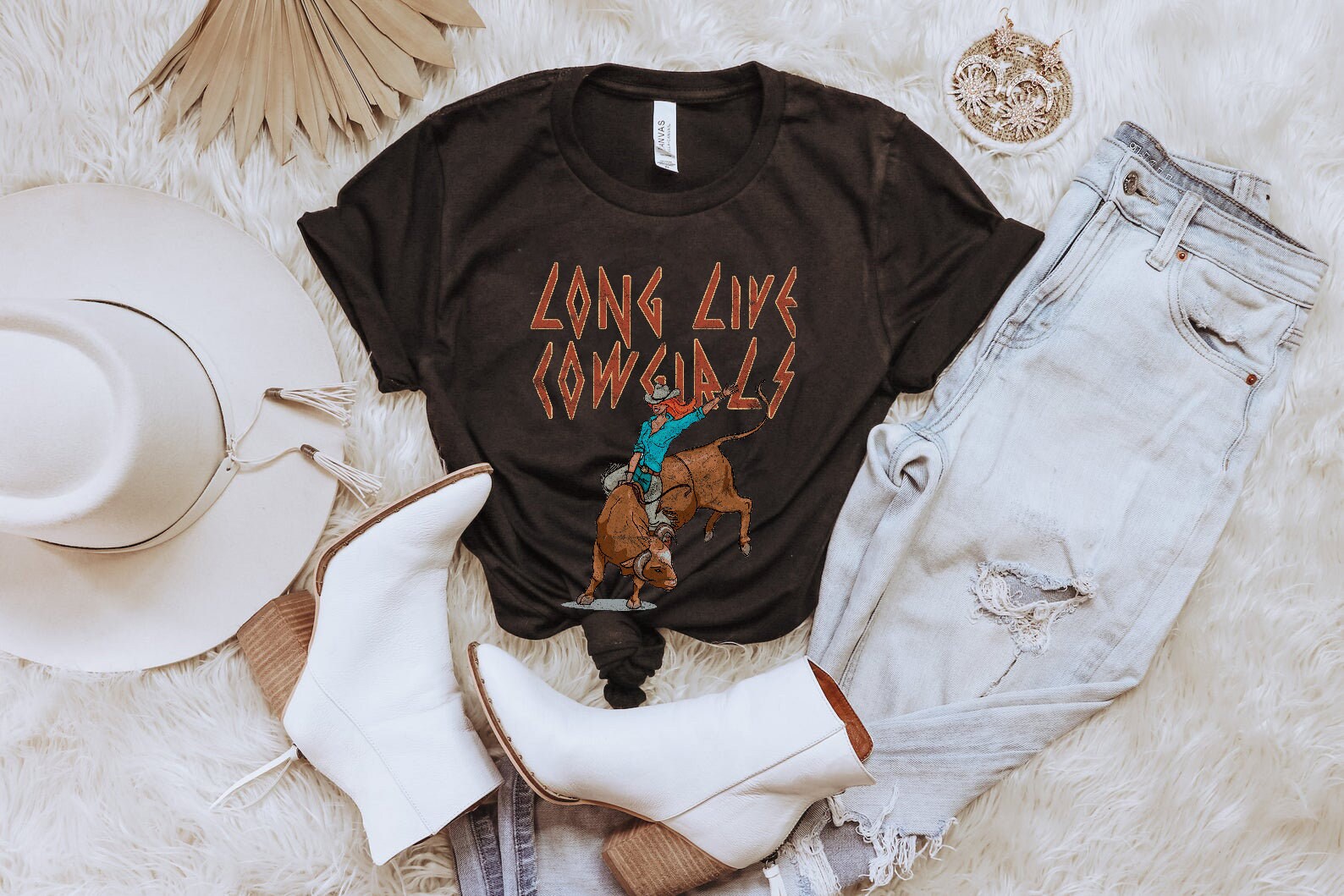 Western Graphic T-shirt Vintage Inspired Western Clothing for Woman Retro Western Tee Cowgirl ...