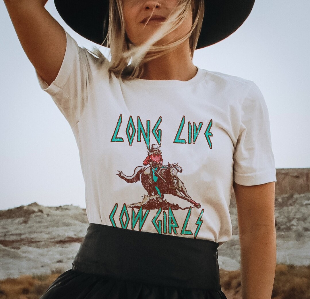 Western Graphic T-shirt Vintage Inspired Western Clothing for Woman Retro Western Tee Cowgirl ...