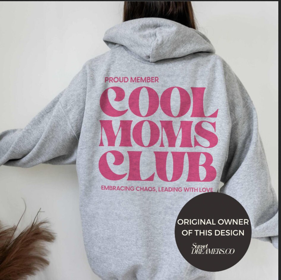 Cool Moms Club Cool Moms Hoodie First Time Mom Gift Presents for Mom ...