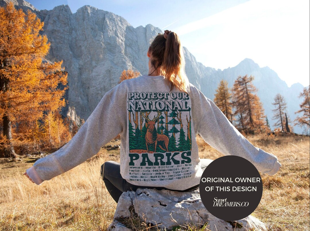 National Parks Crewneck Park Ranger Aesthetic Mountain Sweatshirt Retro ...