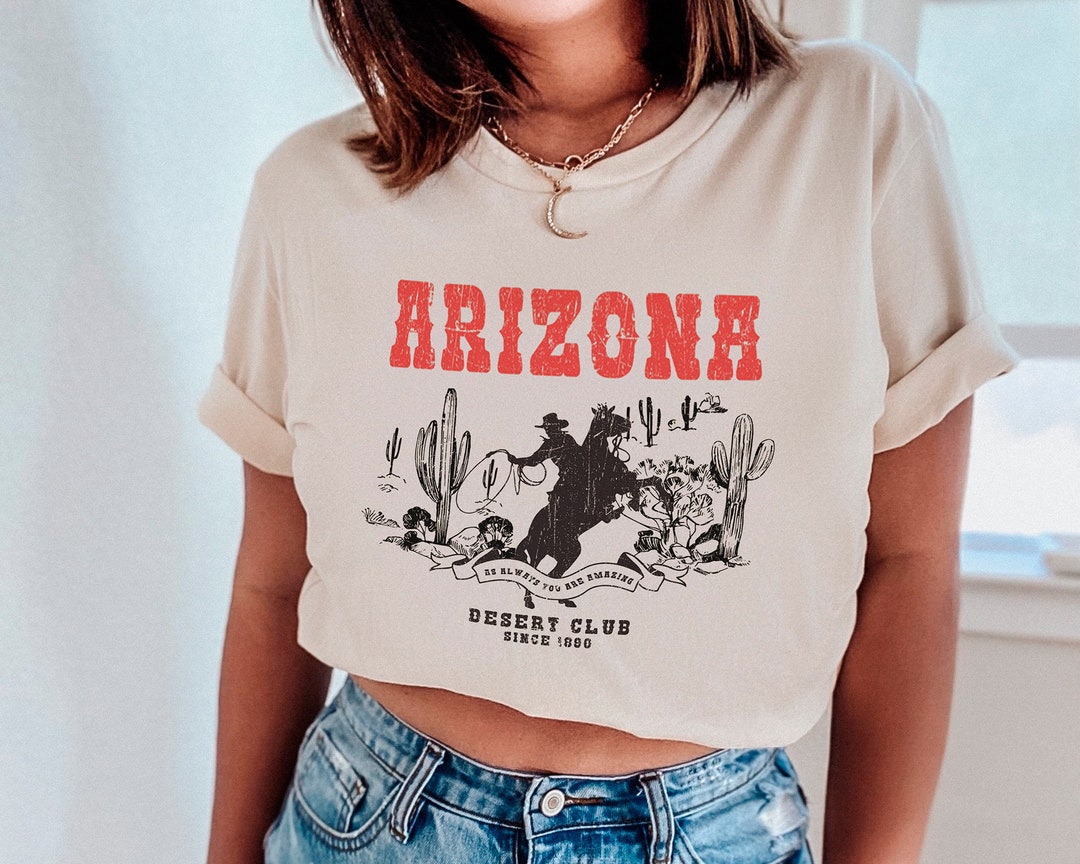 Arizona Retro Tops Western Graphic T-shirt Vintage Inspired Western Clothing for Woman Retro ...