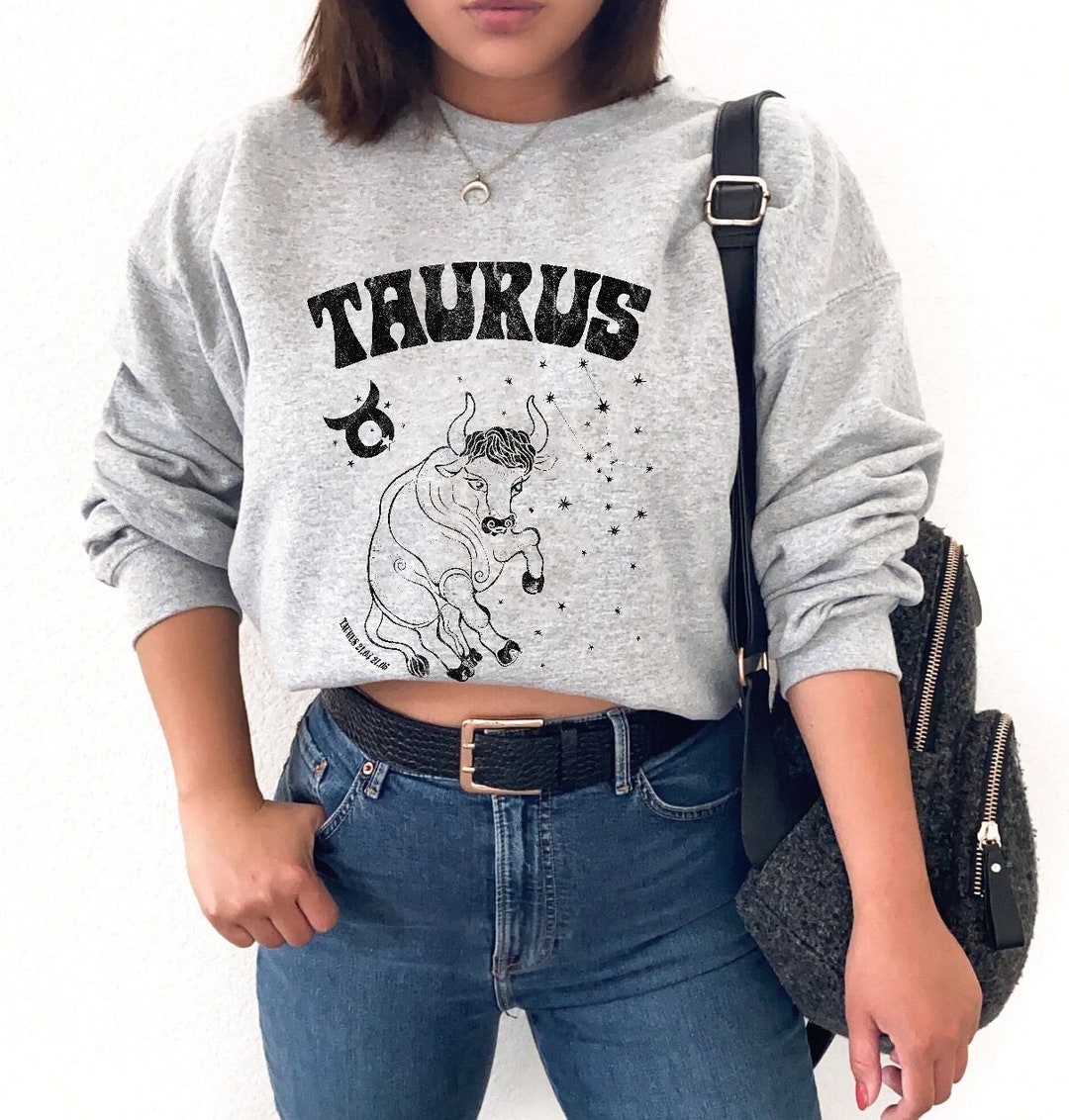 Taurus Sweatshirt Vintage Taurus Shirt Crew Neck Sweatshirt - Etsy