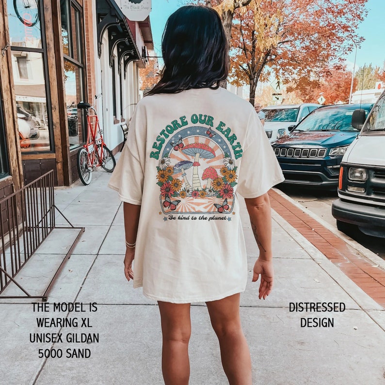 T-shirt Earth Mother Earth Day Shirt Mushroom Shirt Environmental Shirt ...