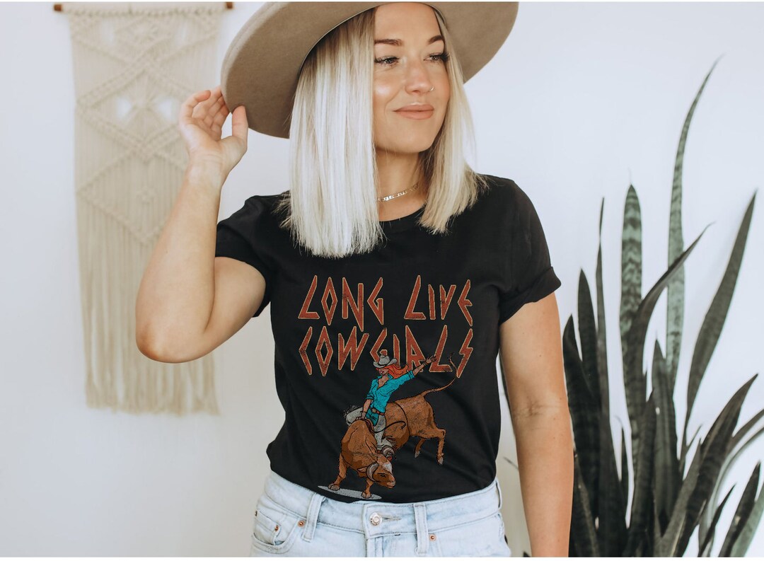 Western Graphic T-shirt Vintage Inspired Western Clothing for Woman Retro Western Tee Cowgirl ...