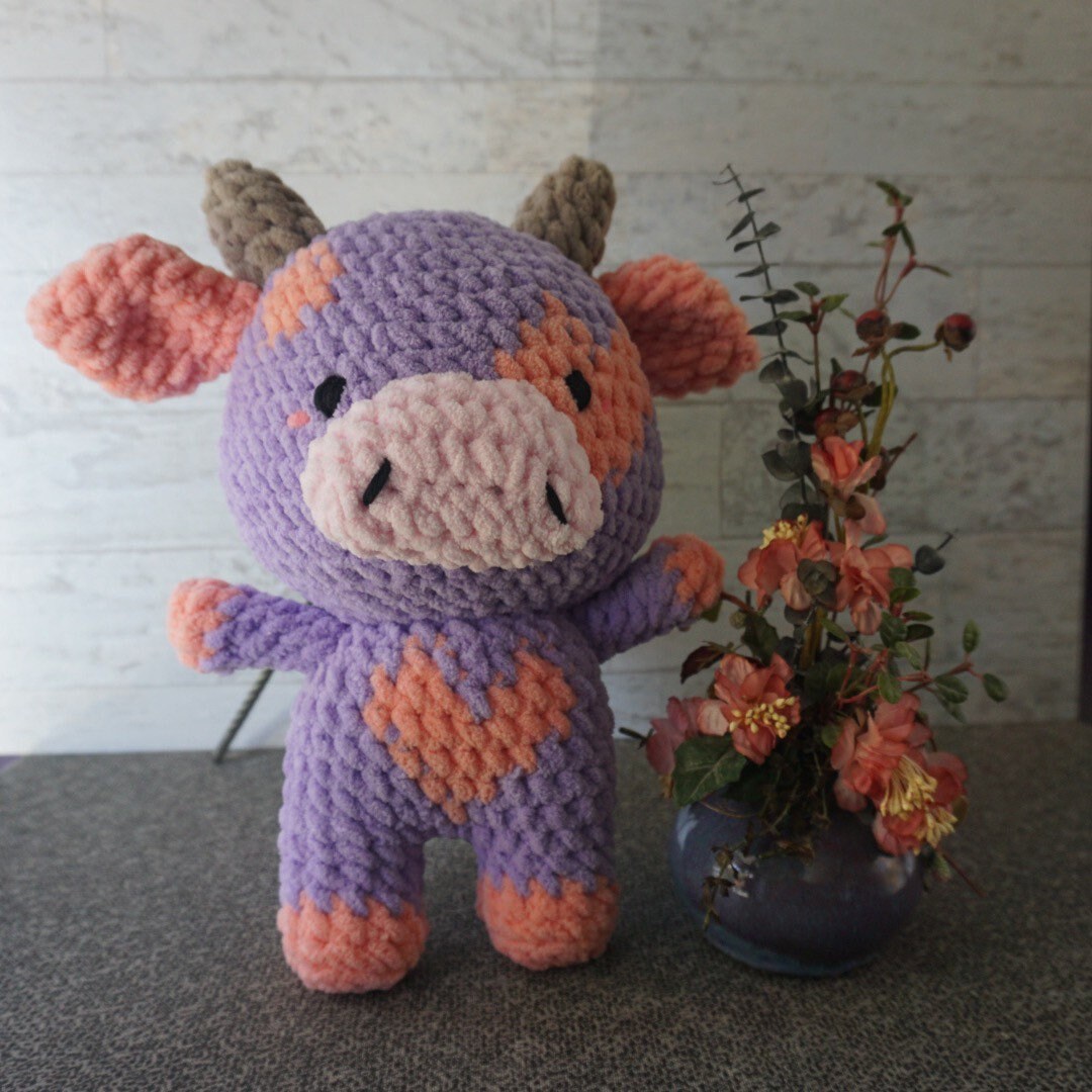 Jumbo Cotton Candy Cow | Crochet Cow | Cow Plush - Etsy