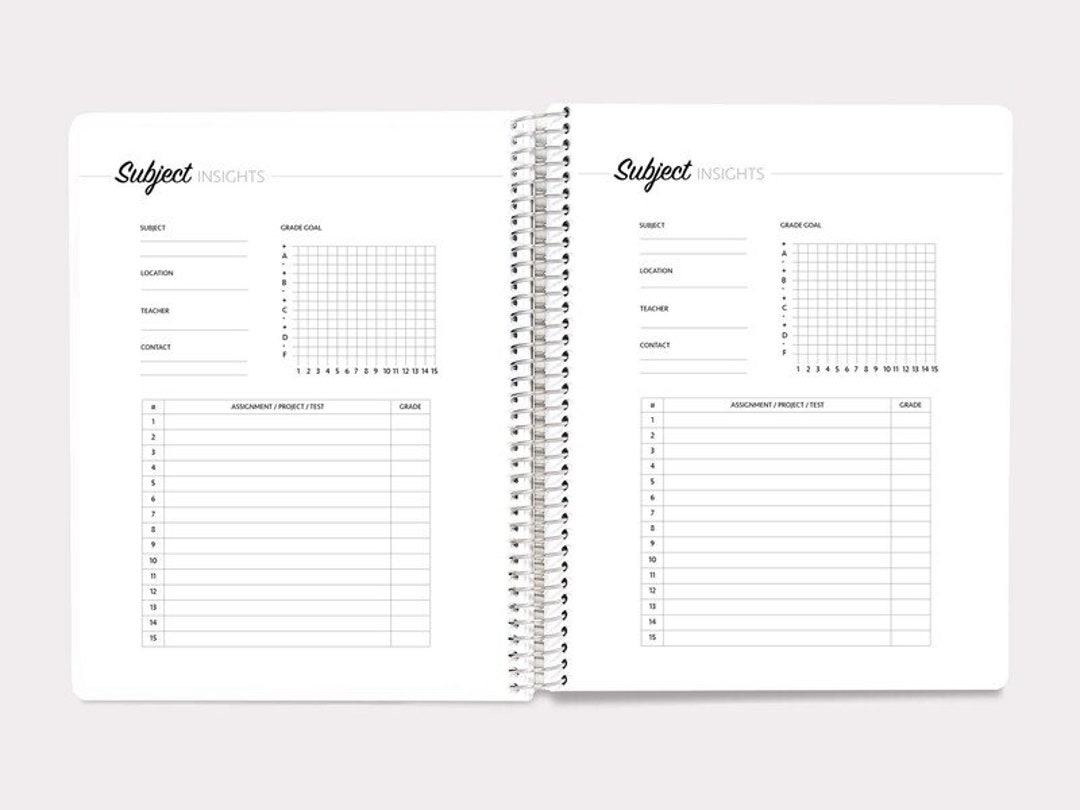 Student Planner & Notebook - Etsy