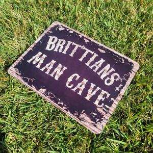 Custom Black Rustic Metal Sign, Housewarming, Man Cave, Garage, Kitchen ...