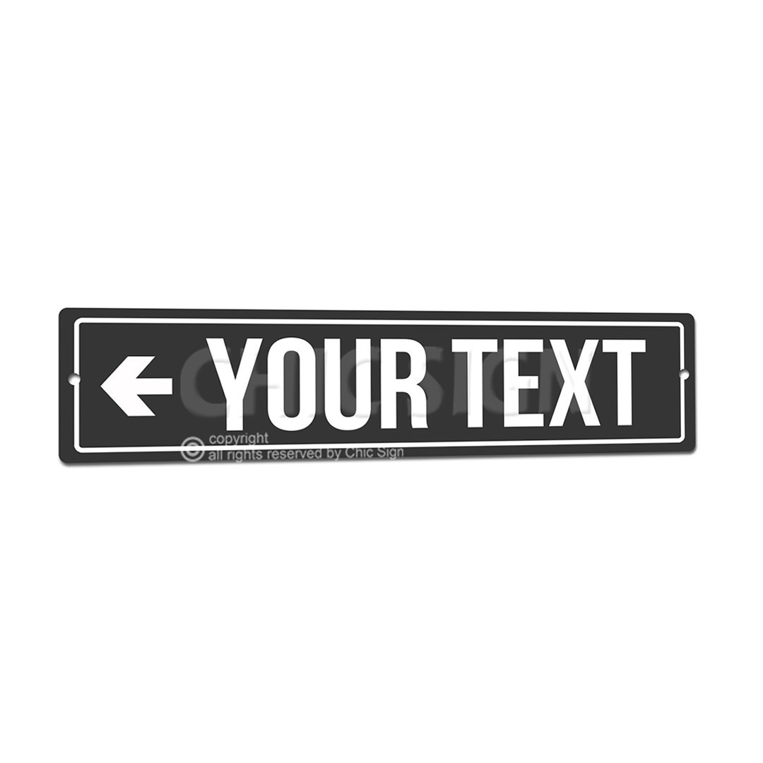 Custom Directional Street Metal Sign, Left Right Direction ...