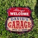 Custom Name Text Welcome Garage Metal Sign Personalized Gift - Etsy