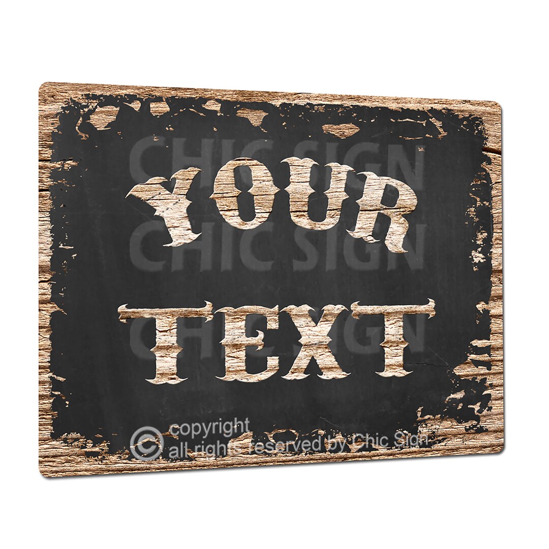 Custom Black Rustic Metal Sign, Housewarming, Man Cave, Garage, Kitchen ...
