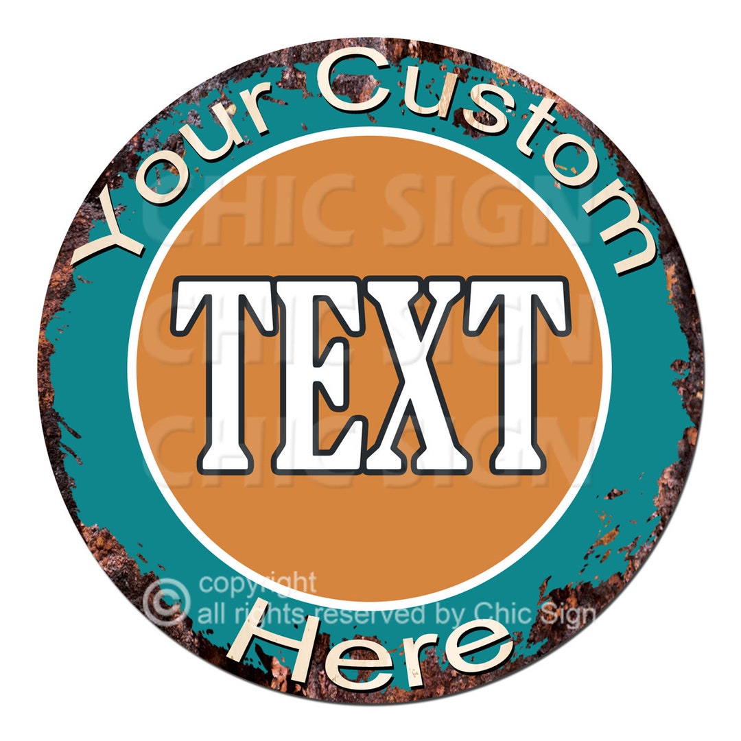 Custom Blue Orange Metal Sign, Personalized Home Decor, Housewarming ...