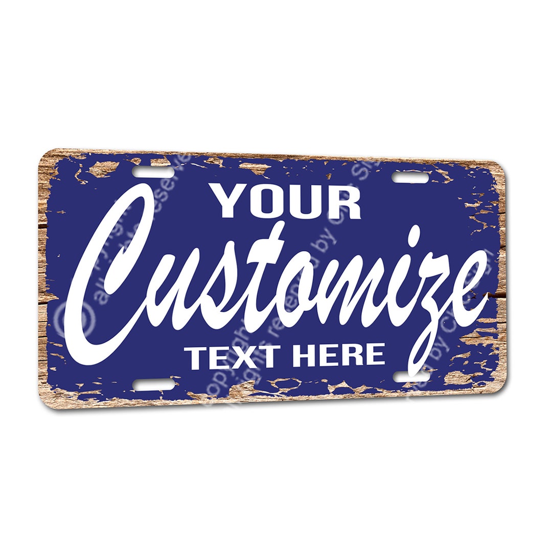 Custom Any Text Color Rustic Metal Sign License Plate Design Home ...