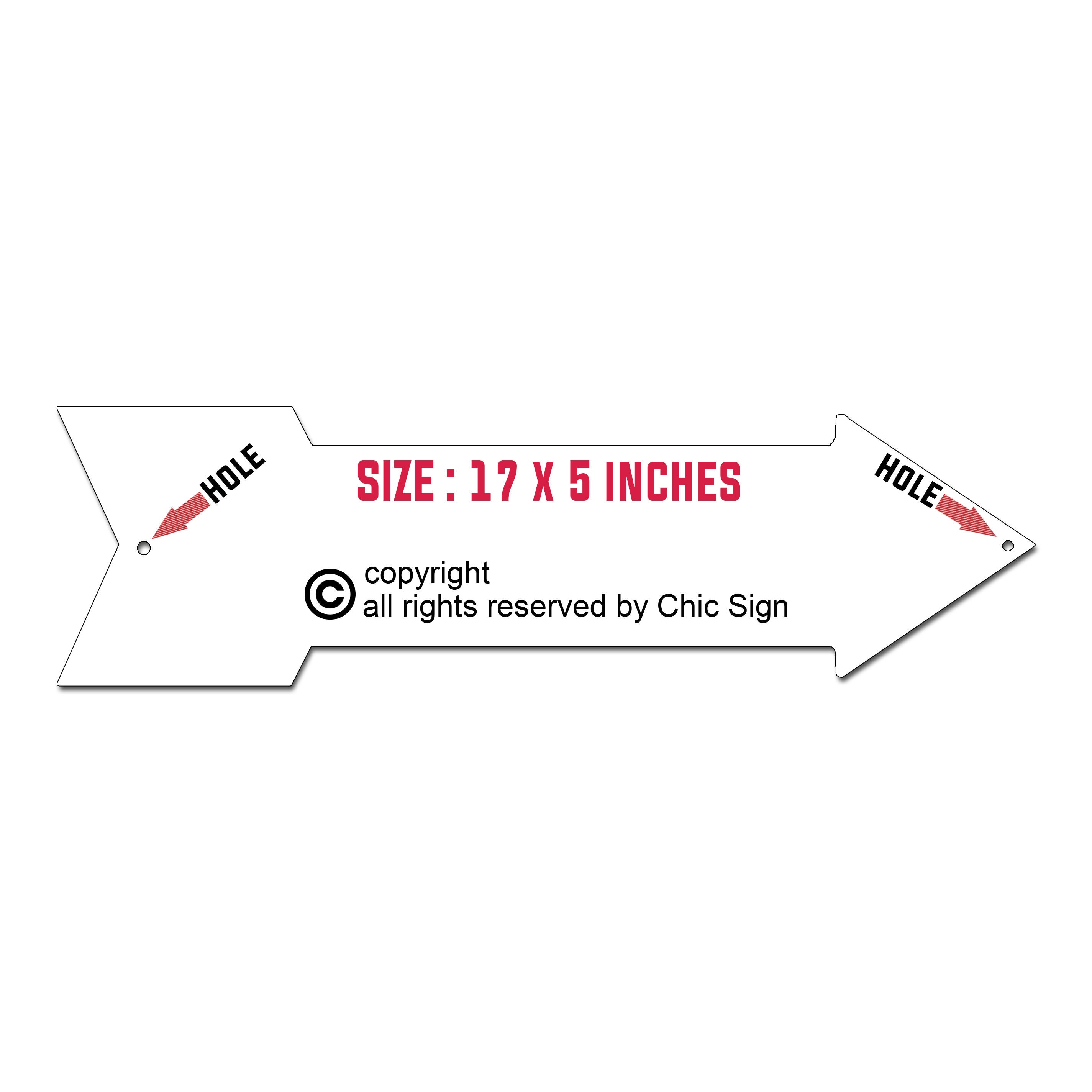 Custom Any Text Arrow Metal Sign, Direction Sign, Personalized Rustic ...