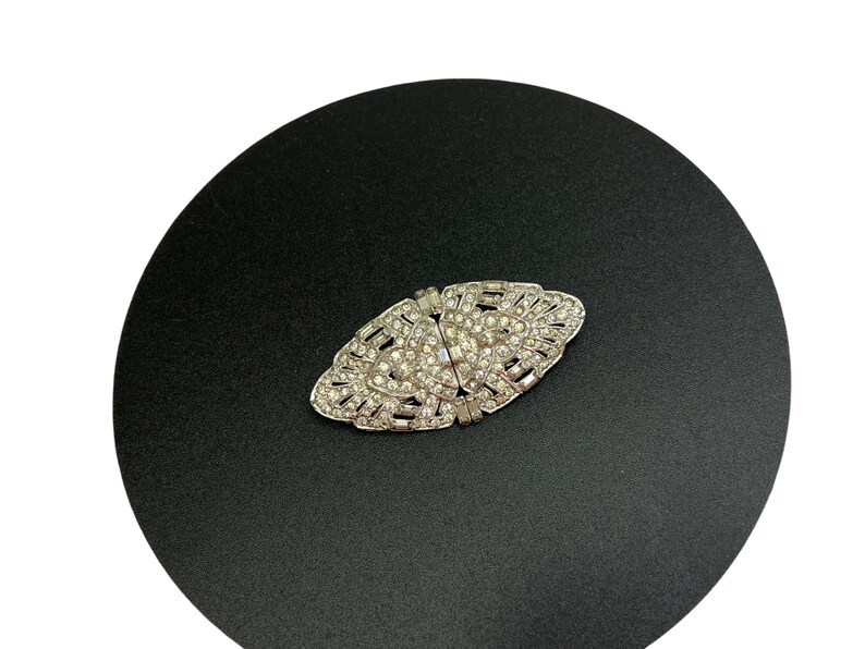 Vintage Duette Art Deco Rhinestone Fur-dress Clip Set Brooch - Etsy