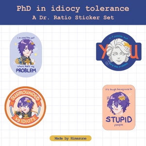 Honkai Star Rail: Dr Ratio Sticker Set - Etsy