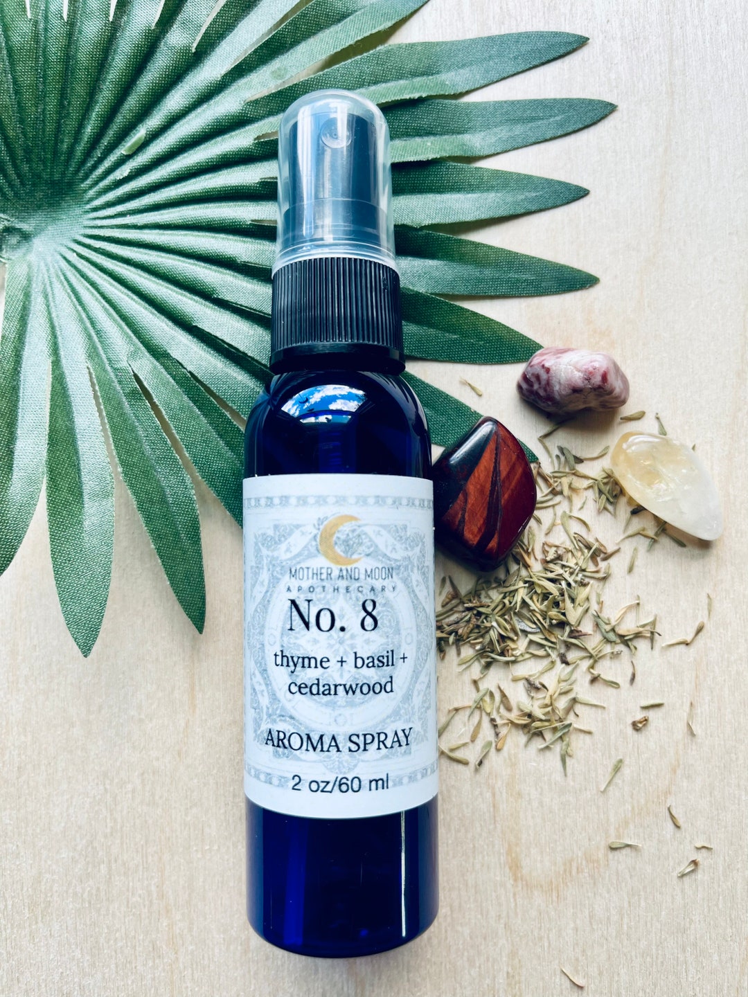 Earthy Cedarwood and Basil Body Mist - No 8 Natural Aroma Spray for Her ...