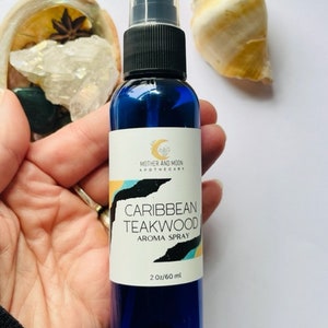 Caribbean Teakwood Body Spray, Woodsy Scent, Natural Body Mist, Gift ...
