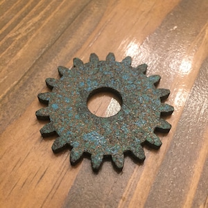 Collection of 9 Painted Patina Steampunk Wood Gears - Laser Cut - Faux ...