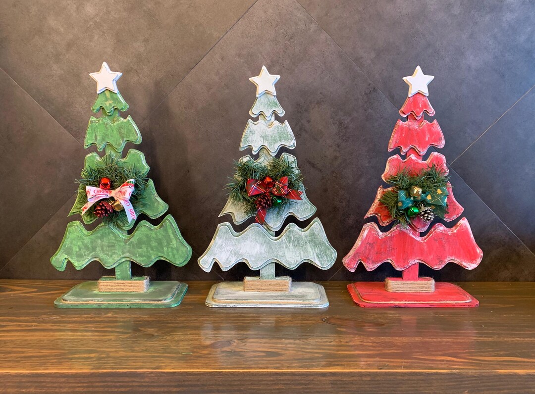 Rustic Wooden Christmas Tree, Rustic Holiday Decor, Christmas ...