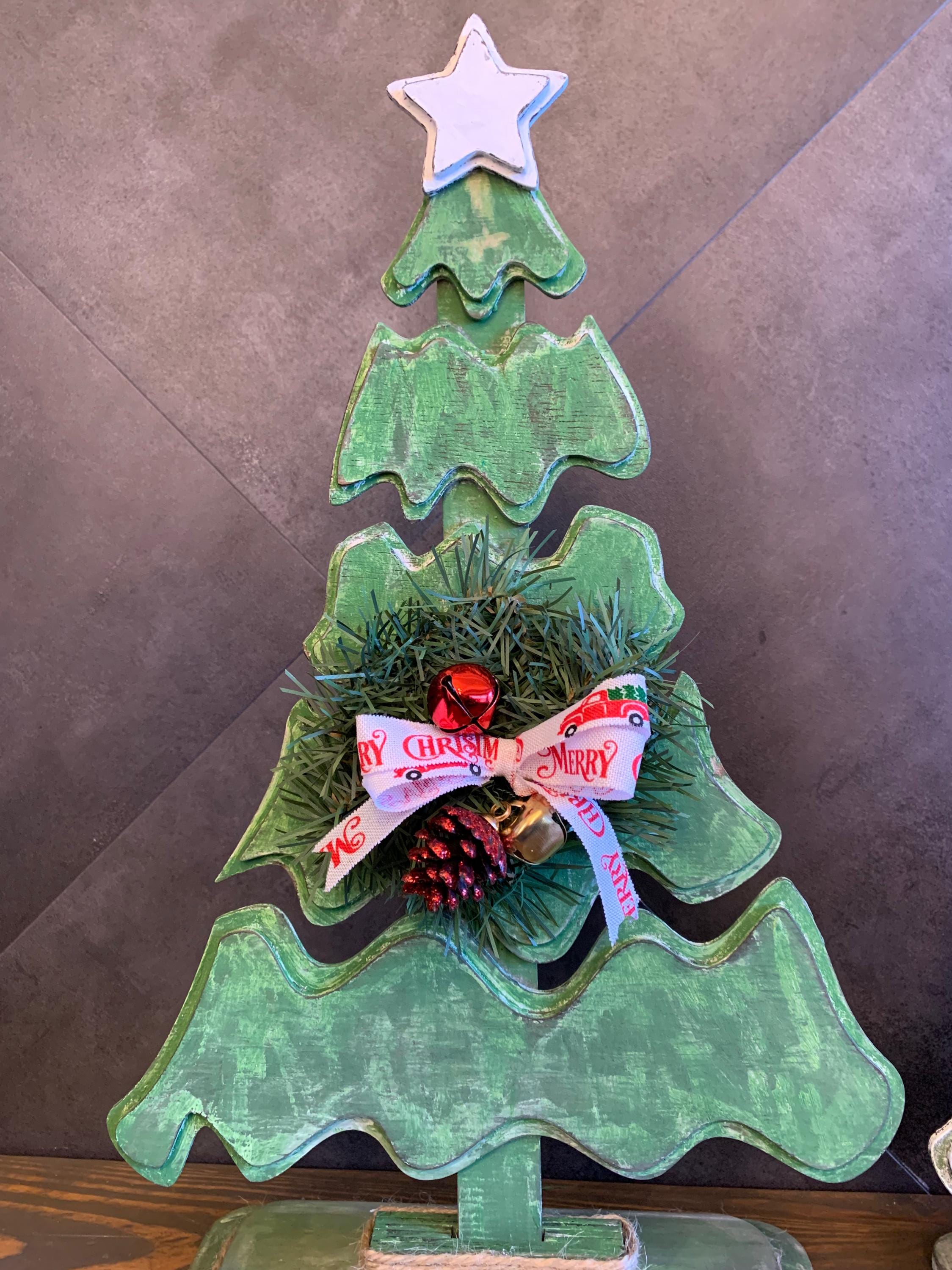 Rustic Wooden Christmas Tree, Rustic Holiday Decor, Christmas ...