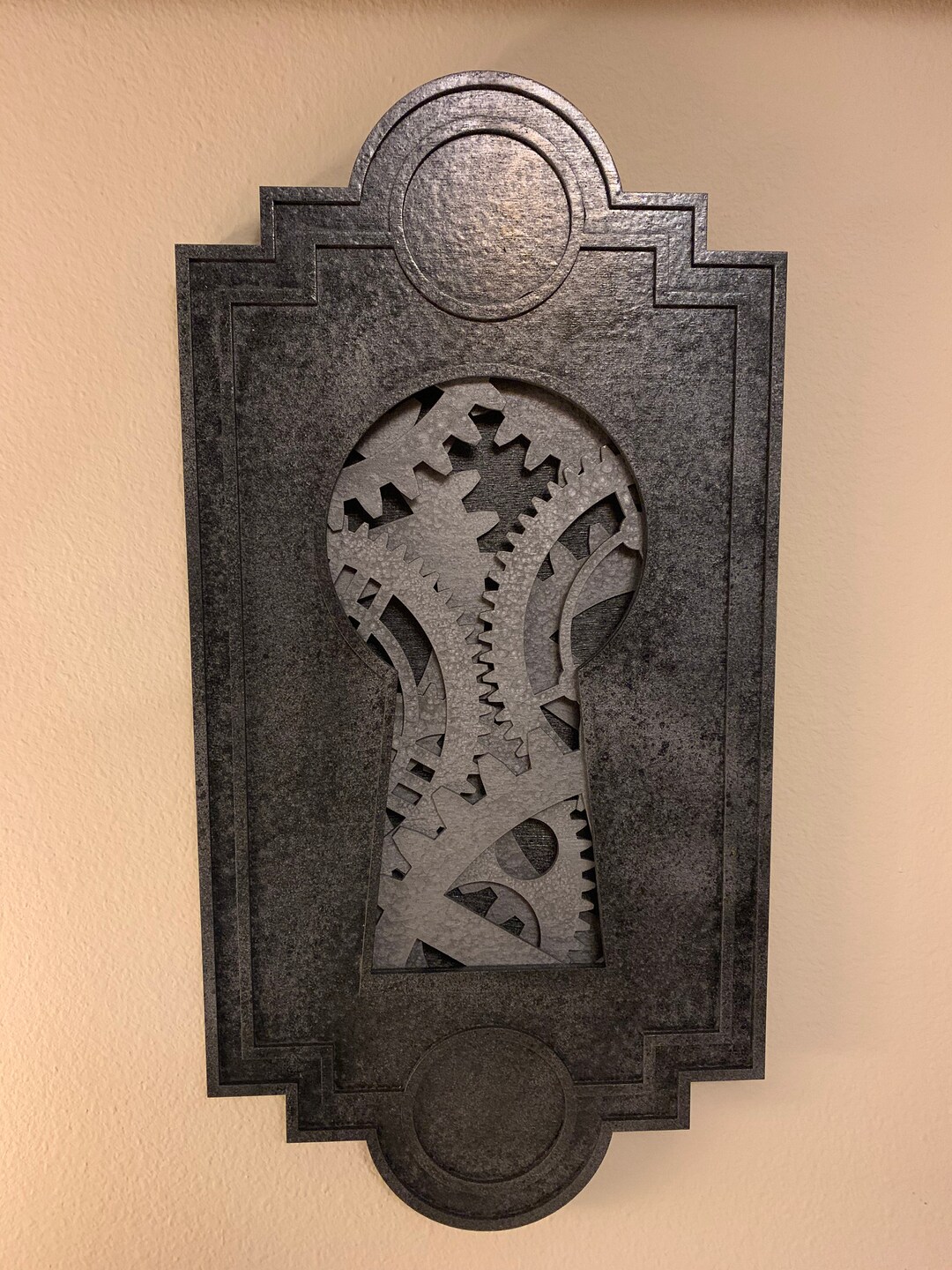 Steampunk Wall Art Keyhole Accent Wall Art 3D Art Industrial Wall Art ...