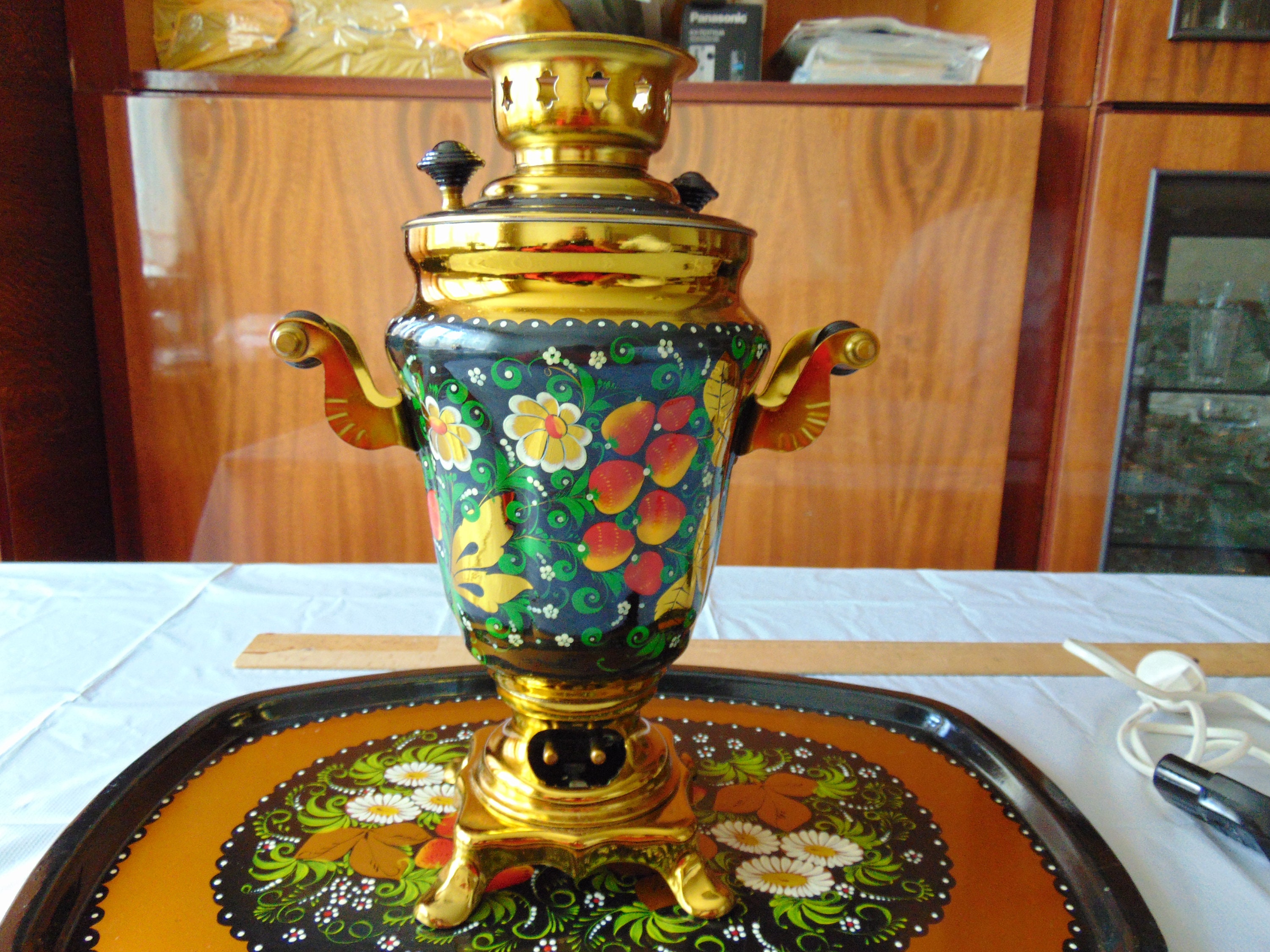 Russian Samovar For Tea Drinking And A Tray Made In The Ussr Etsy
