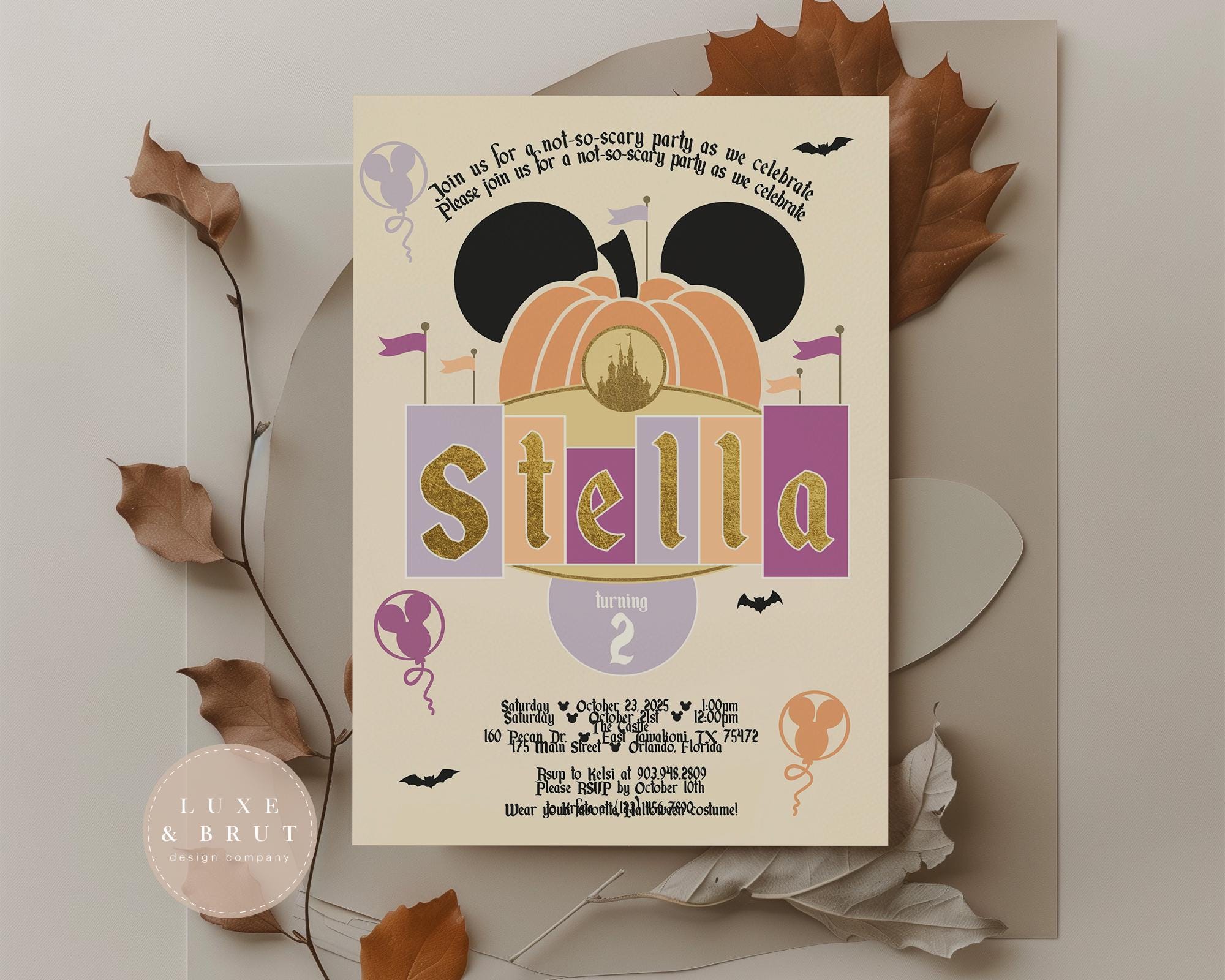 The Happiest Birthday on Earth, Mickey Pumpkin X Custom Order - Etsy