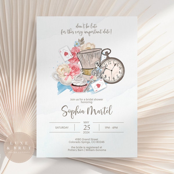 Mad Hatter Theme Invitation - Etsy