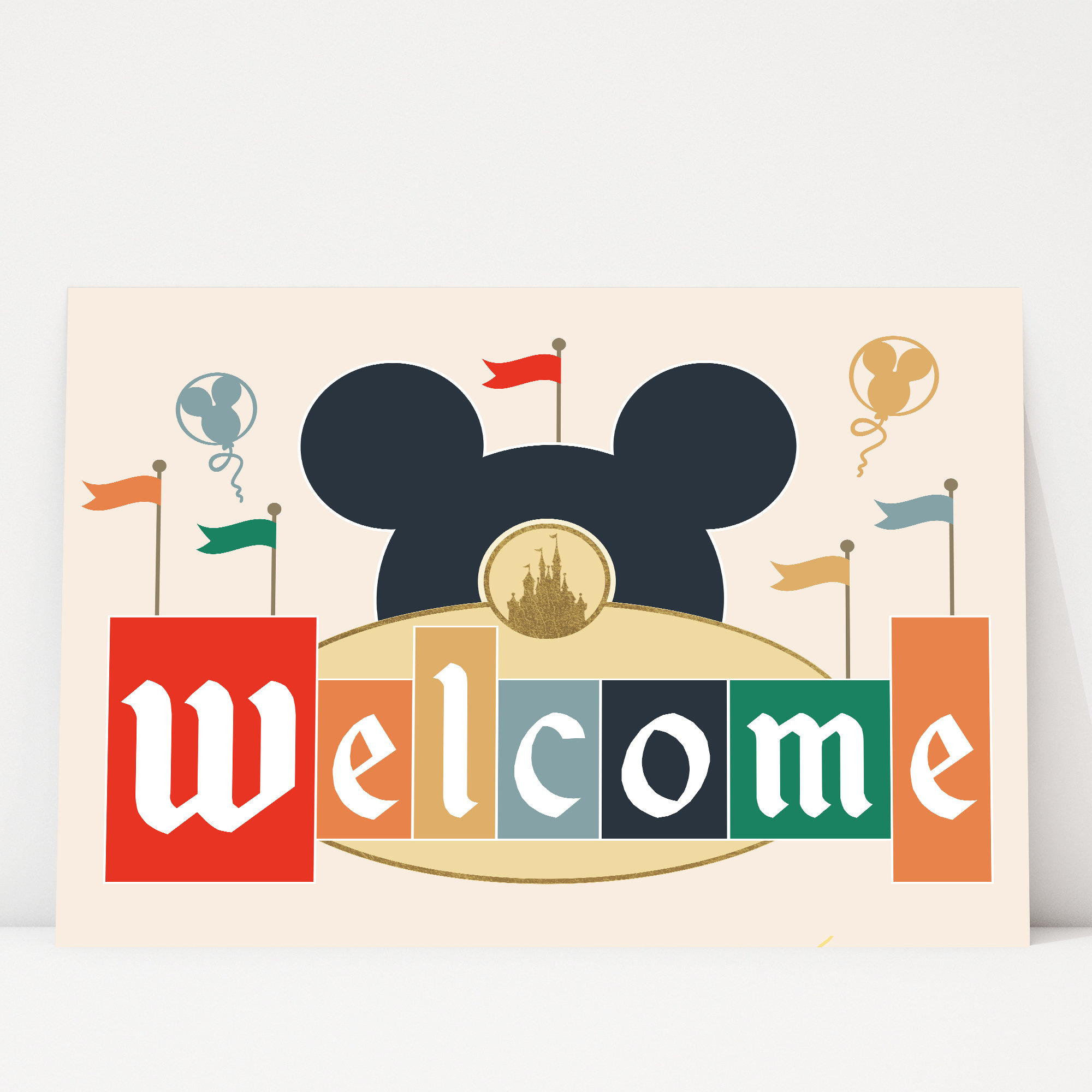 Magical Disneyland Birthday Party Welcome Sign Instant - Etsy