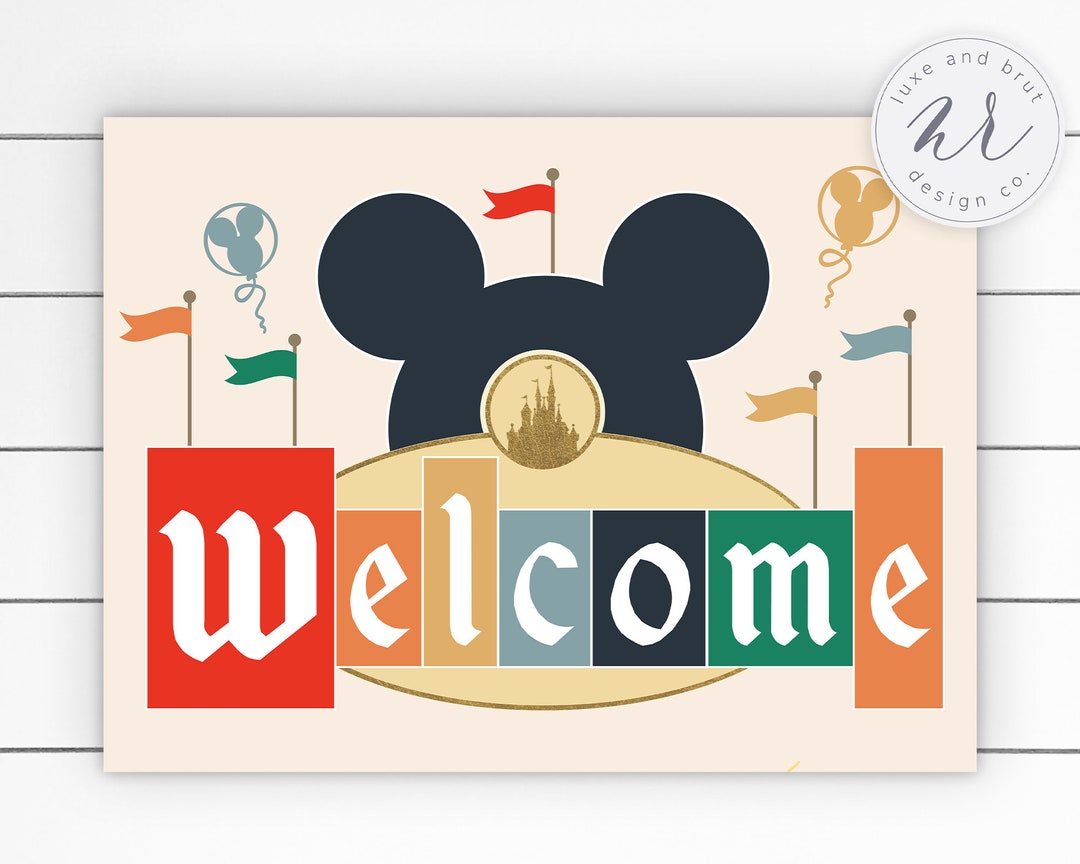 Magical Disneyland Birthday Party Welcome Sign, Instant Download ...