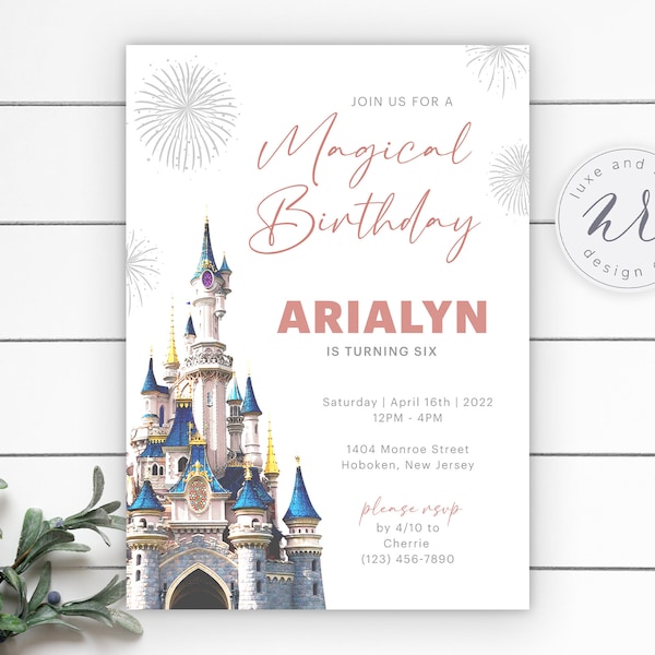 Castle Invitation - Etsy