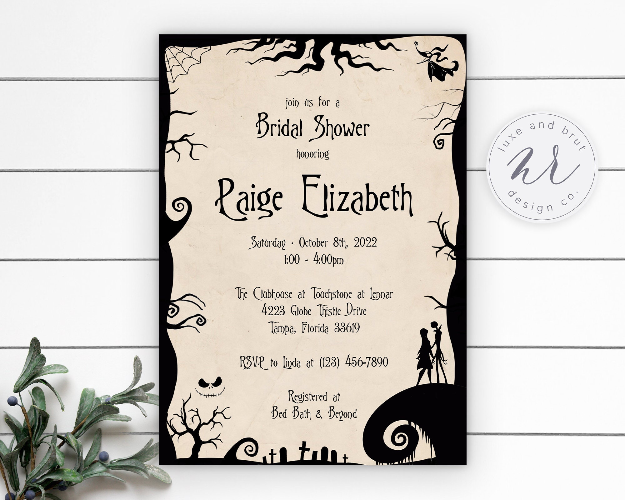 Tim Burton Inspired Wedding