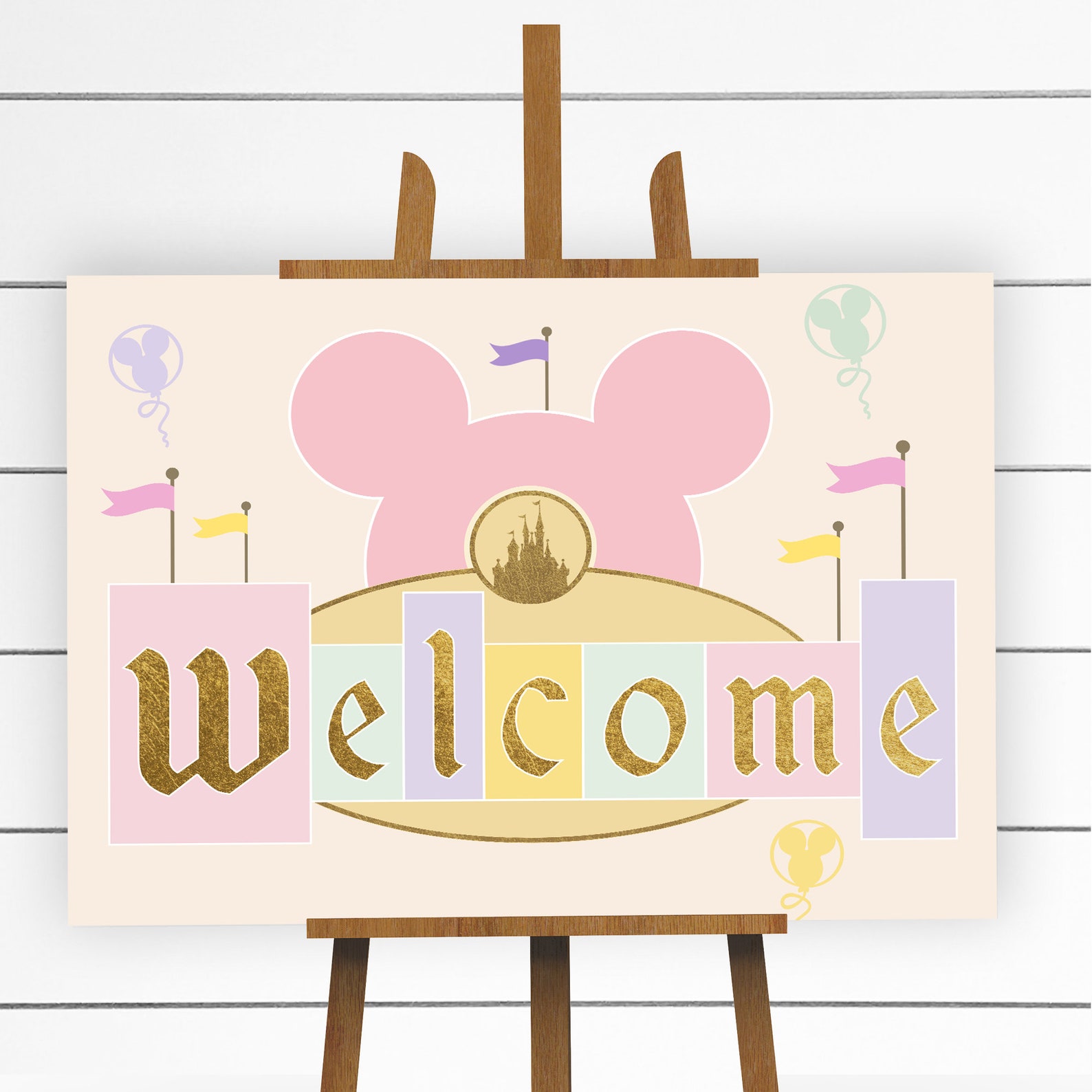 Magical Disneyland Birthday Party Welcome Sign, Instant Download ...