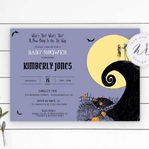 Nightmare Before Christmas Baby Shower Invitation, Editable With Corjl ...