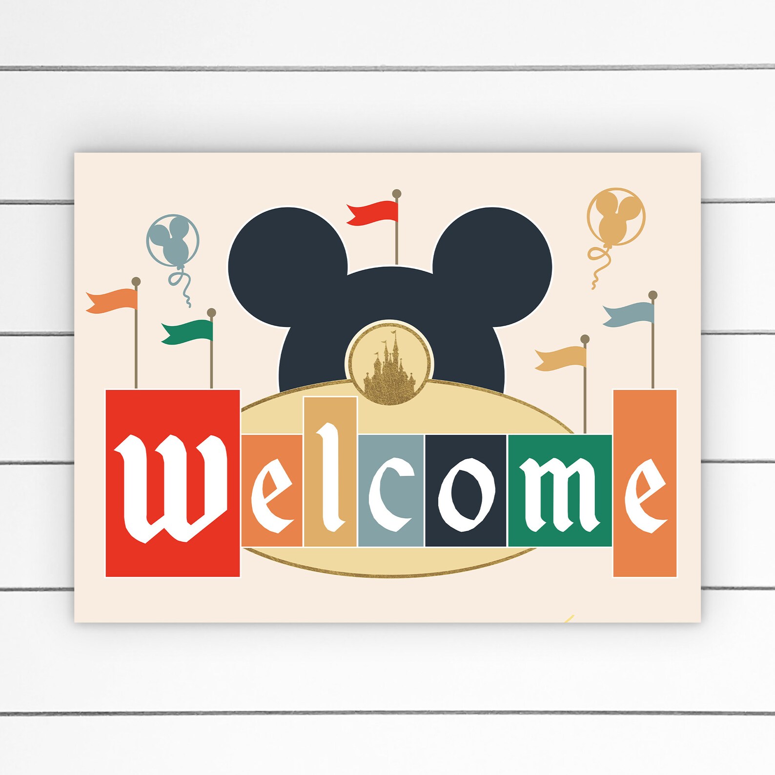 Magical Disneyland Birthday Party Welcome Sign, Instant Download ...