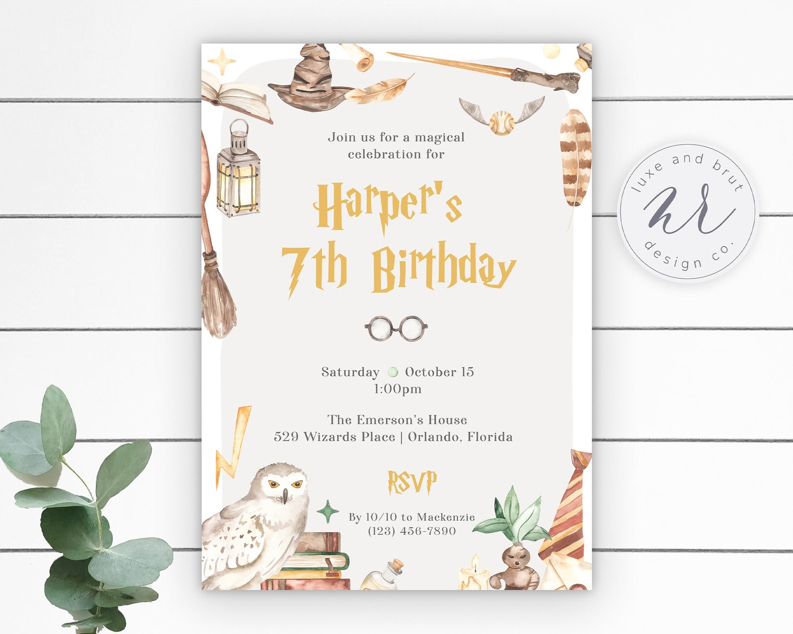 Magical Wizard Birthday Party Invitation Wizardry - Etsy