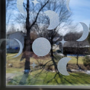 Phases of the Moon Window Cling Decal - Etsy