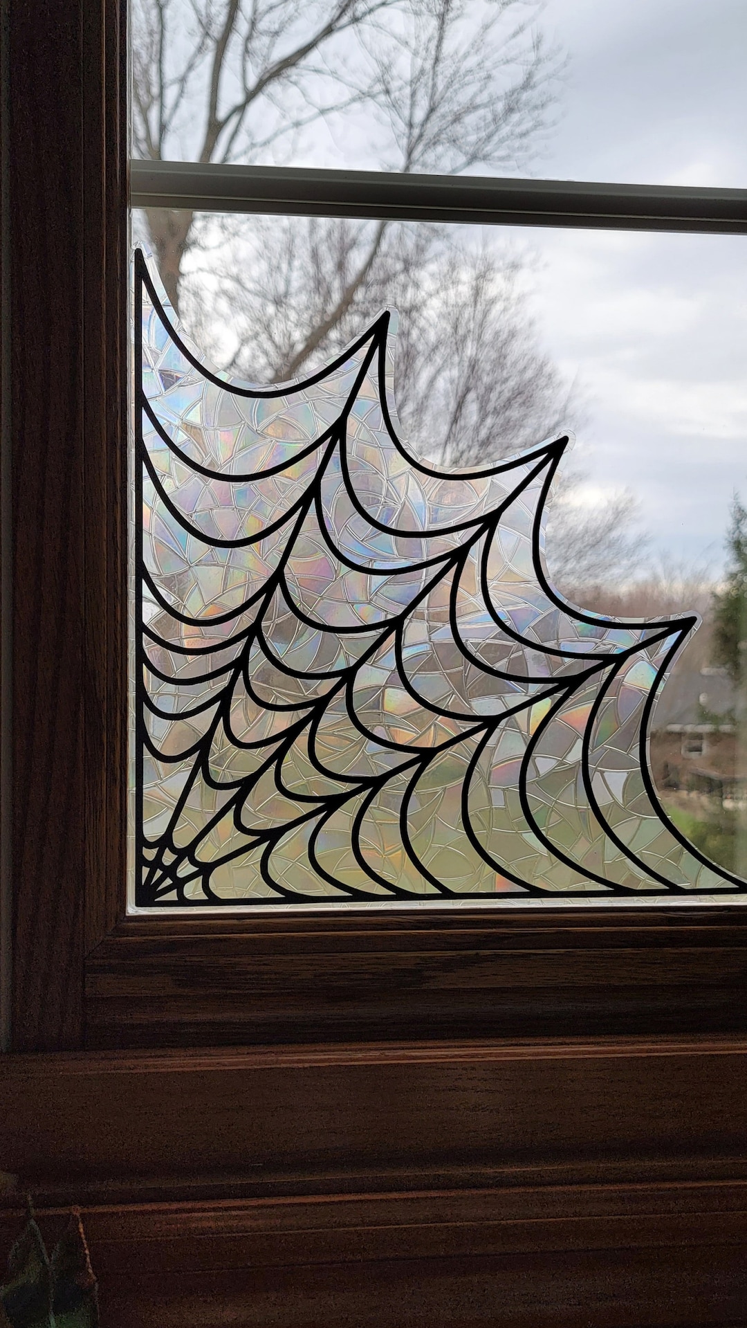 Spiderweb Prism Window Sticker - Etsy