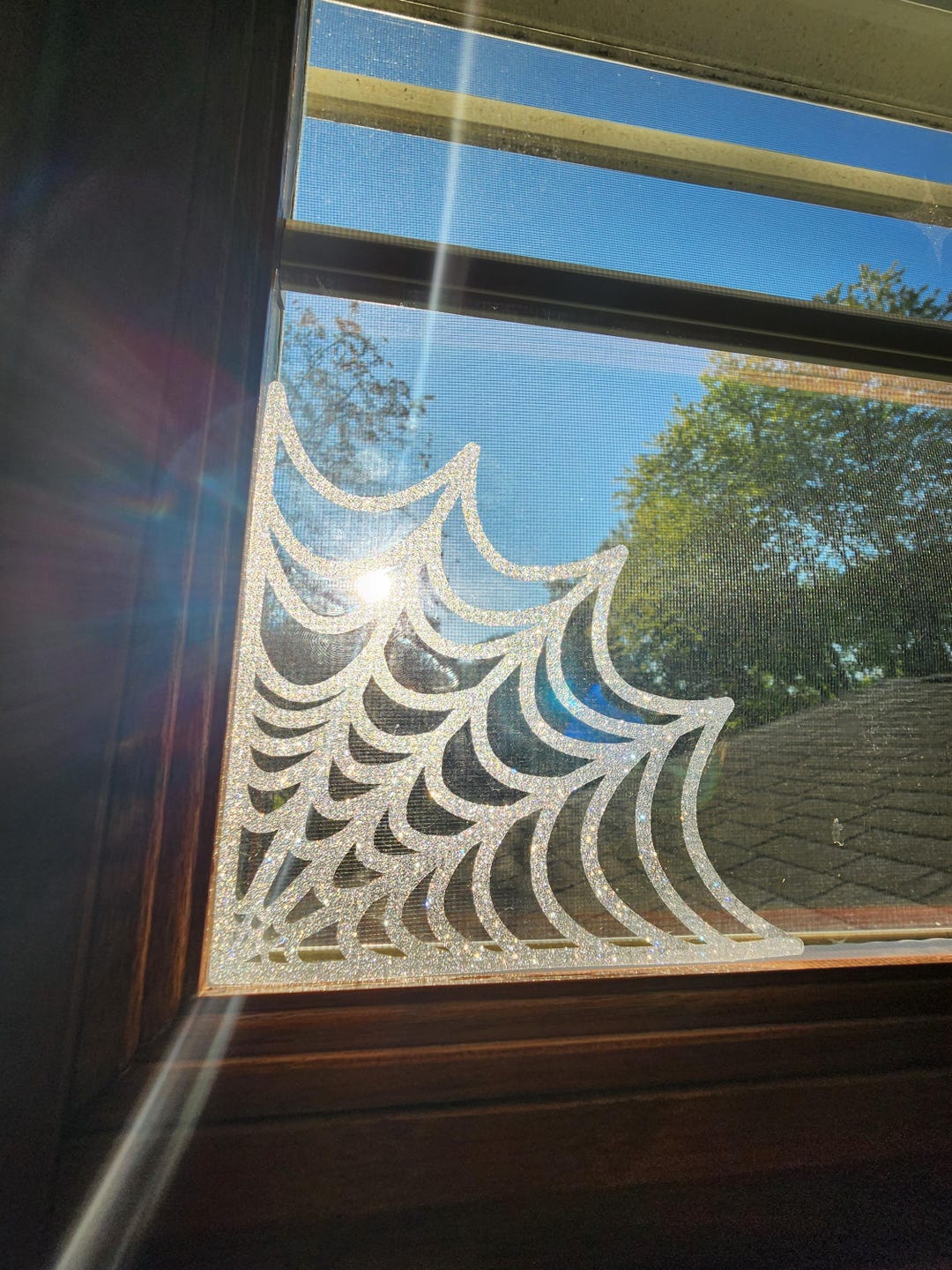 Spiderweb 4 Corners Shimmer Window Cling 4 Inches Each - Etsy