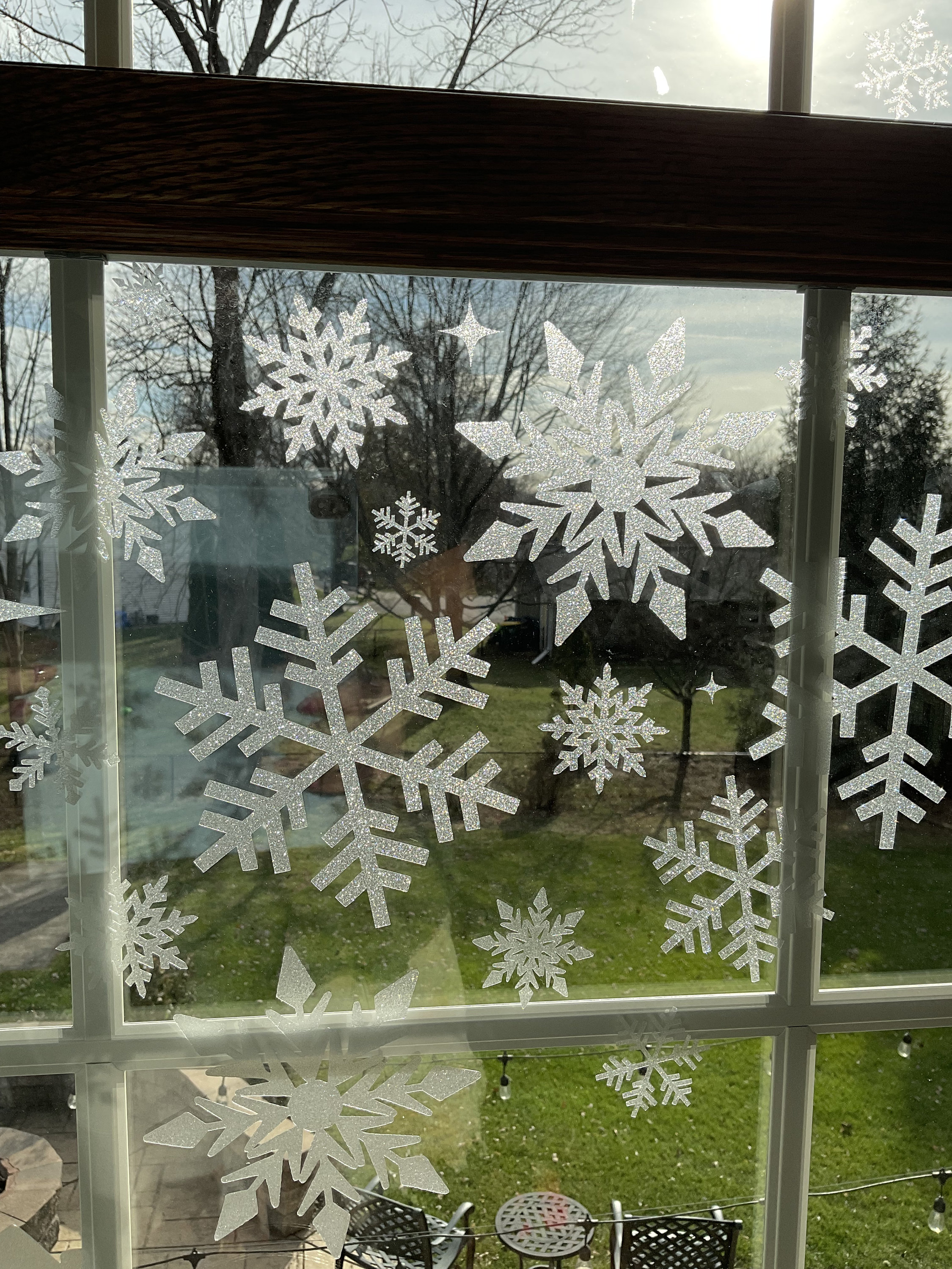 Snowflake Window Cling 13 Snowflakes - Etsy