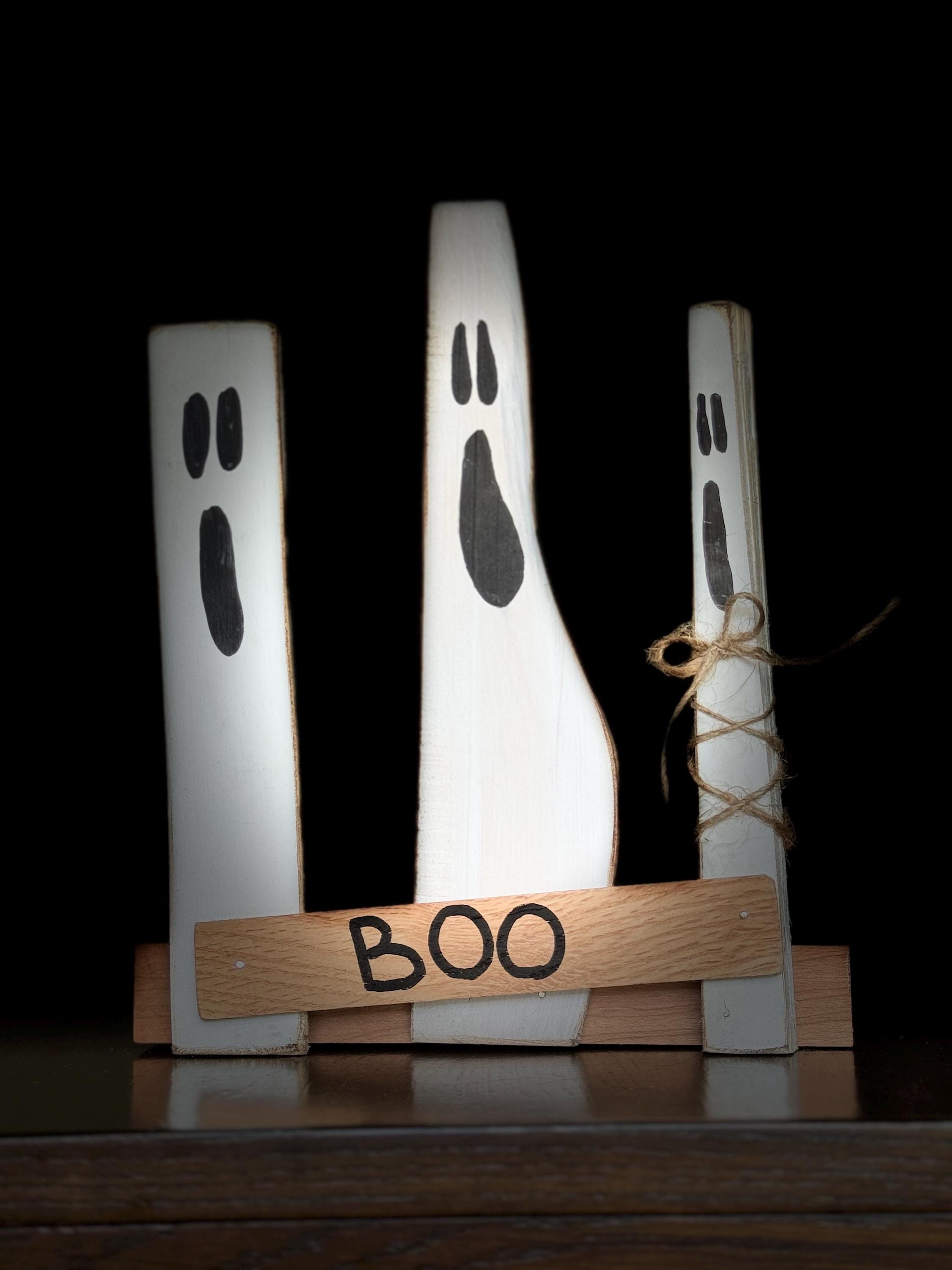 Handmade Unique One-of-a-kind Ghosts, Wooden Halloween Decor - Etsy