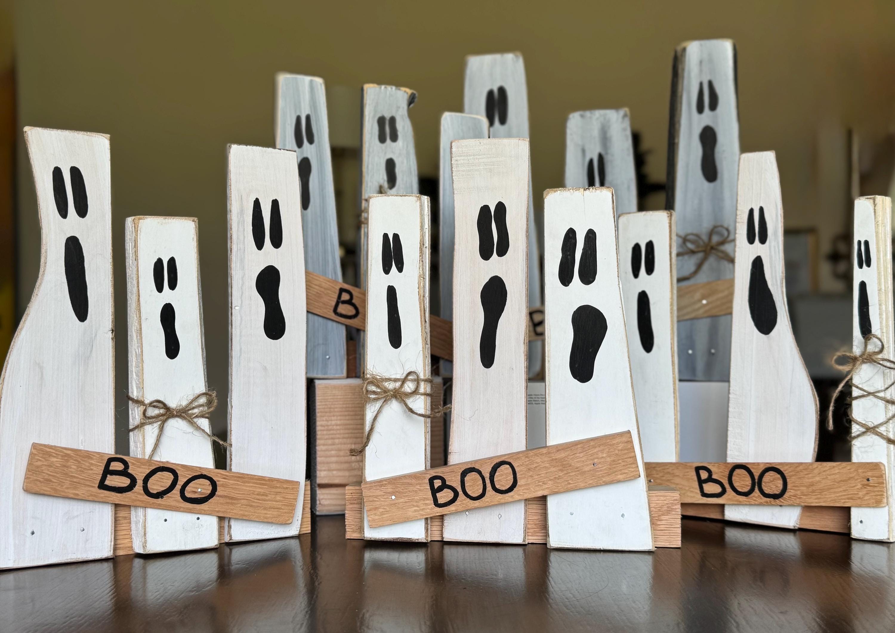 Handmade Unique One-of-a-kind Ghosts, Wooden Halloween Decor - Etsy