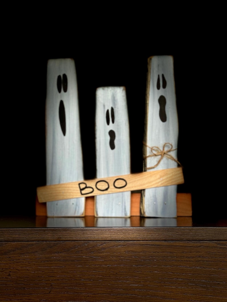 Handmade Unique One-of-a-kind Ghosts, Wooden Halloween Decor - Etsy
